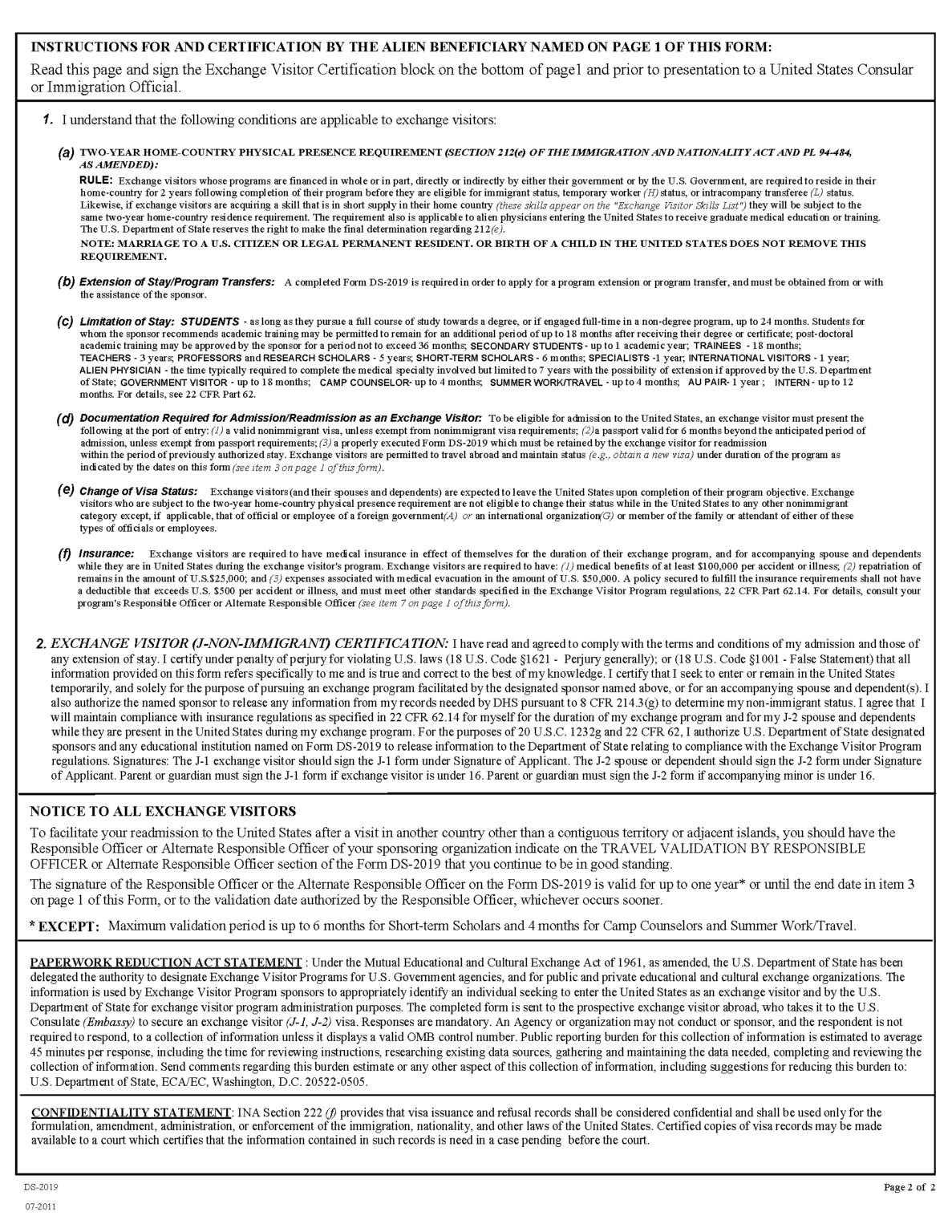 Understanding Your Form DS-2019 | International Student & Scholar Services | Georgetown University
