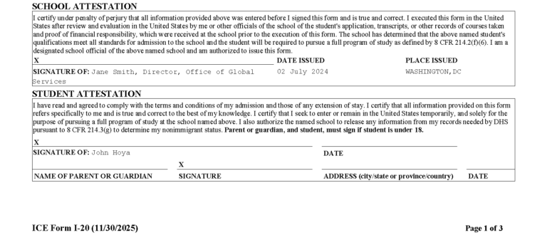 Understanding Your Form I-20 | International Student & Scholar Services ...